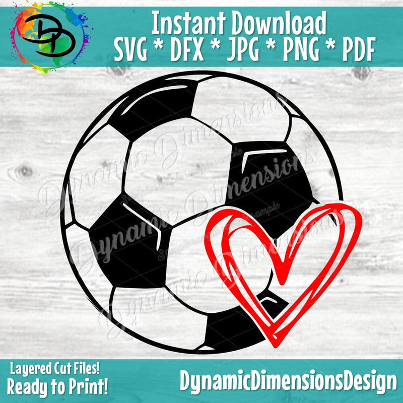 Soccer Ball Heart - So Fontsy