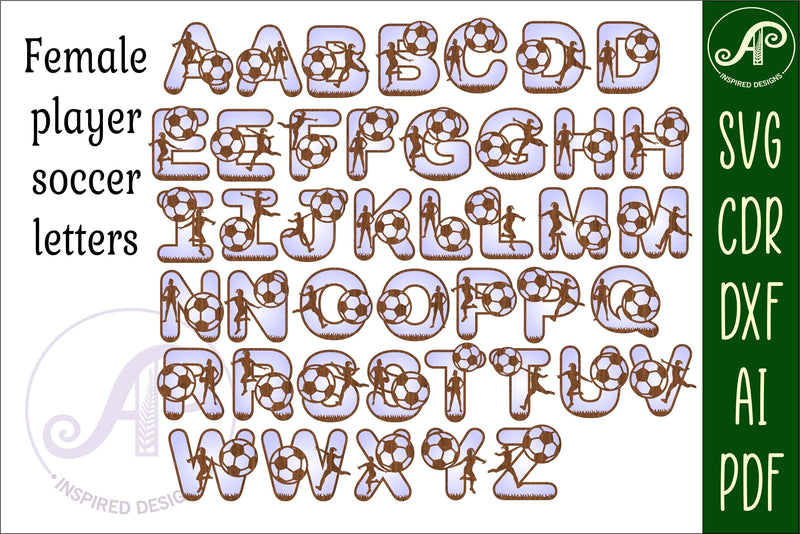 Soccer letters alphabet set. 112 layered letters. - So Fontsy