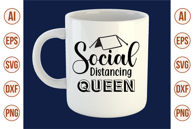 Social Distancing Queen svg - So Fontsy