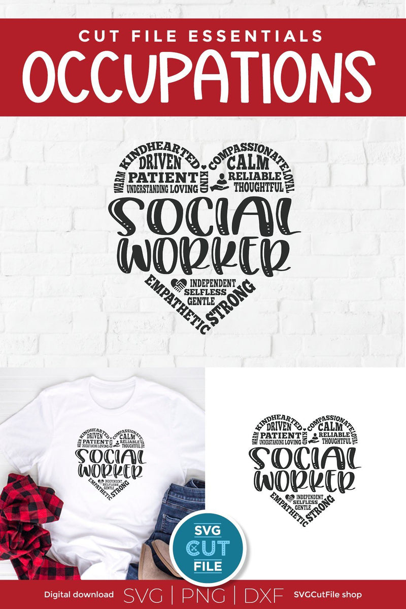 Social Worker SVG - subway art design for your Cricut or Silhouette ...