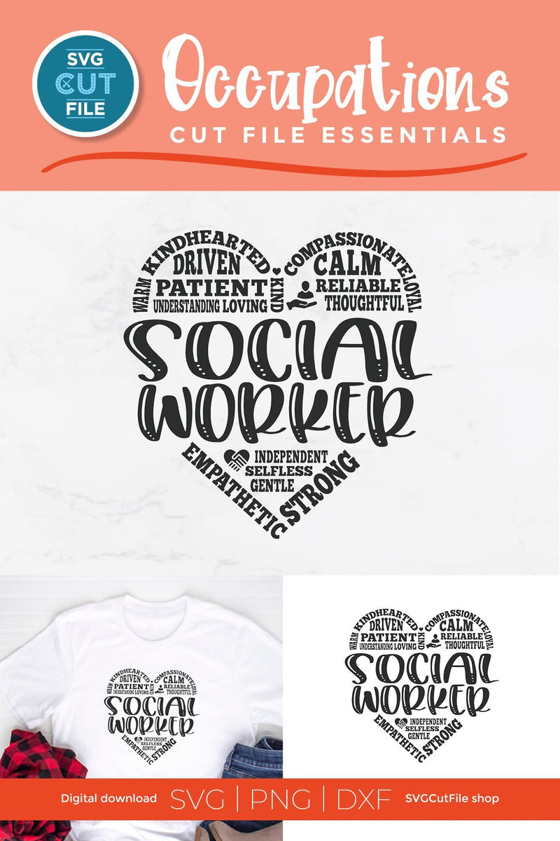 Social Worker SVG - subway art design for your Cricut or Silhouette ...