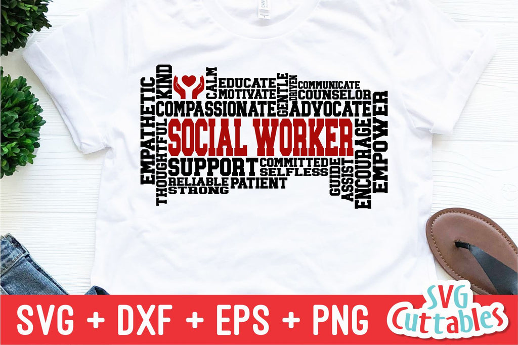 Social Worker Word Art | svg Cut File - So Fontsy