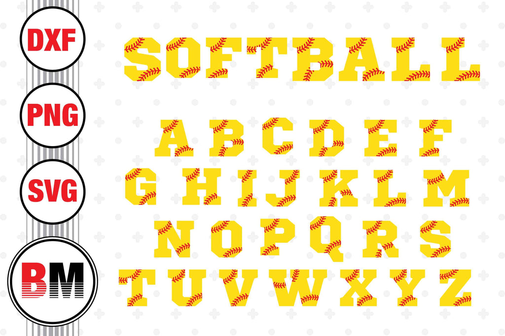 Softball Numbers SVG, PNG, DXF Files - So Fontsy