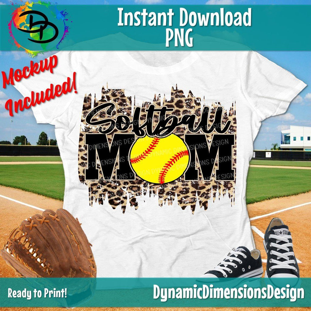 Softball Mom Leopard - So Fontsy