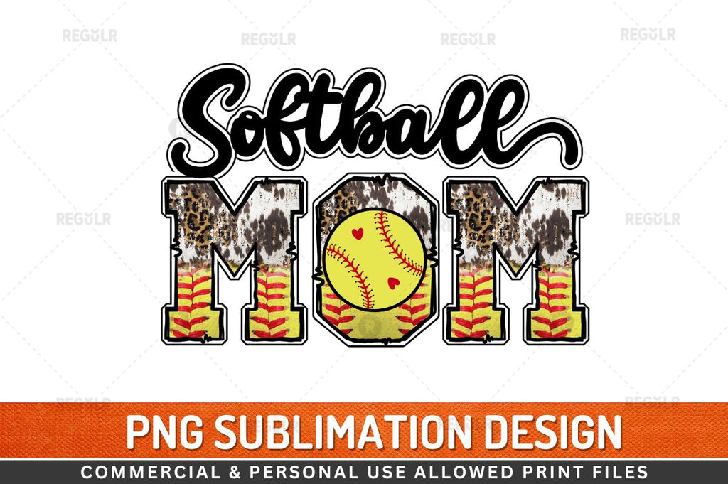 Softball mom Sublimation Design - So Fontsy