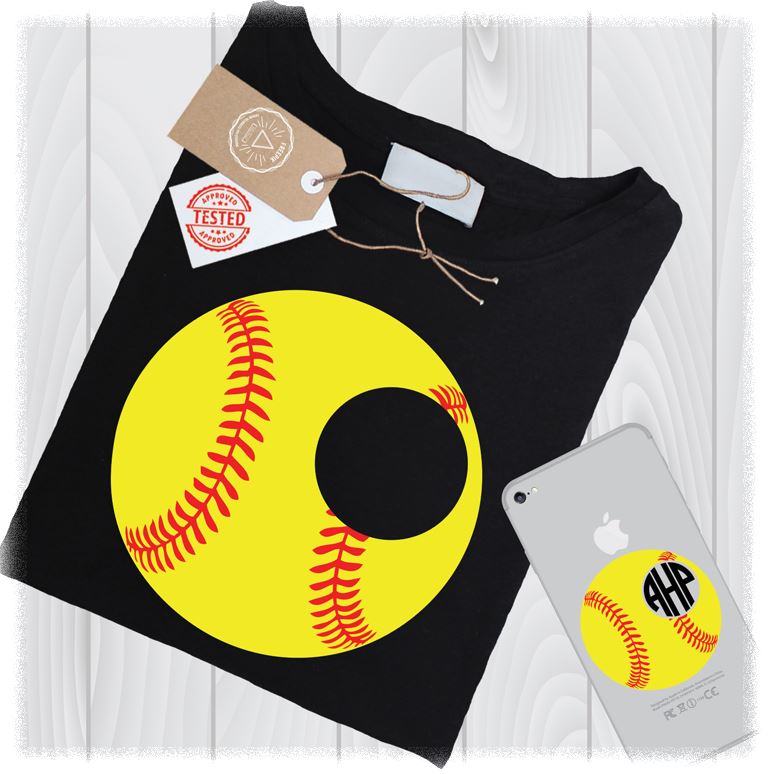 Softball Monogram SVG Files for Cutting Vinyl Sports Cricut - SVG Files ...