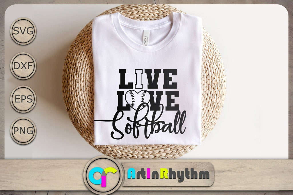 Softball Svg Bundle, Live Love Softball Svg, Softball Svg, Softball Mom ...