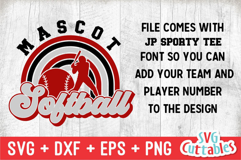 Softball SVG | Softball Template 0047 - So Fontsy