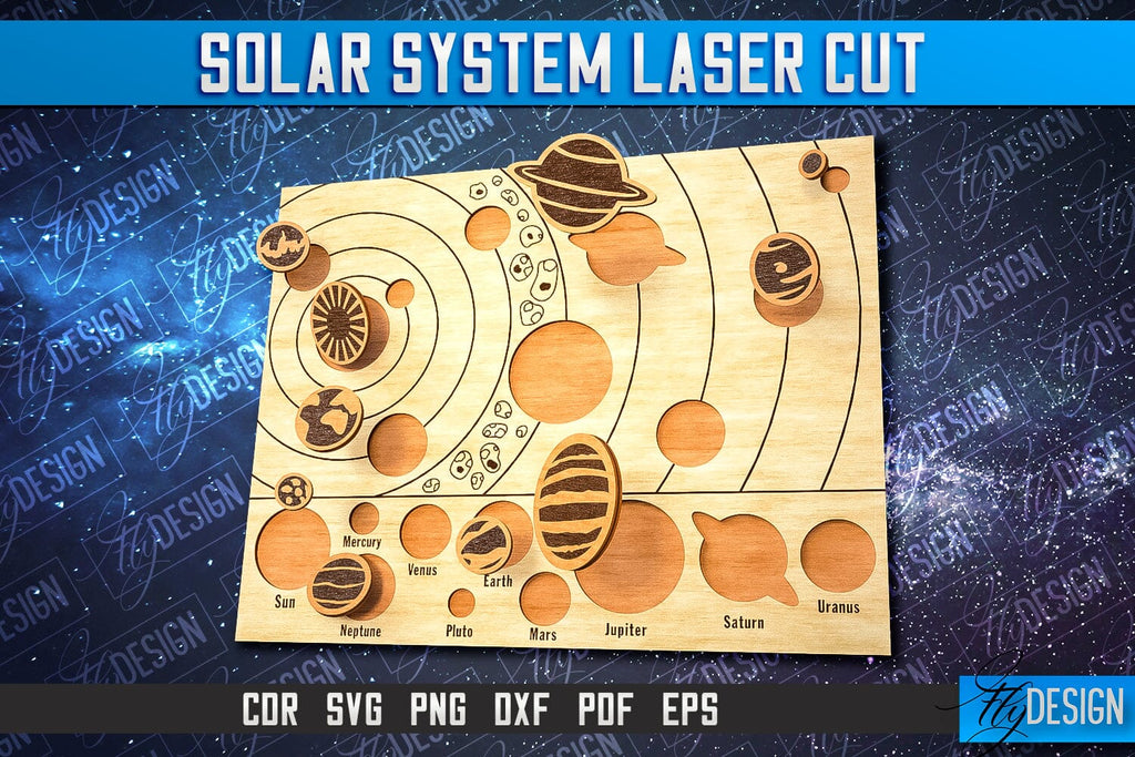 Solar System Laser Cut | SVG | Home Decor - So Fontsy