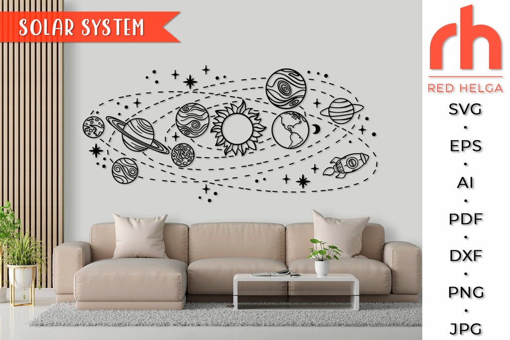 Solar System SVG - Planets Cut File - So Fontsy