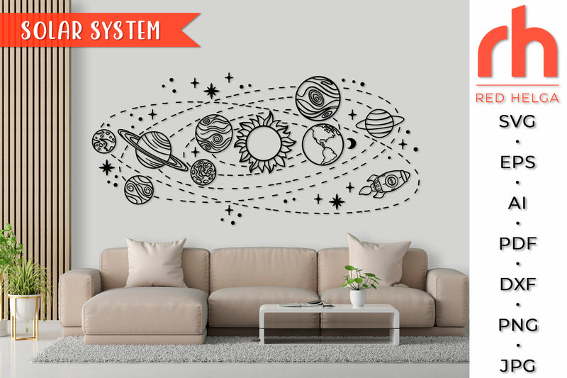 Solar System SVG - Planets Cut File - So Fontsy