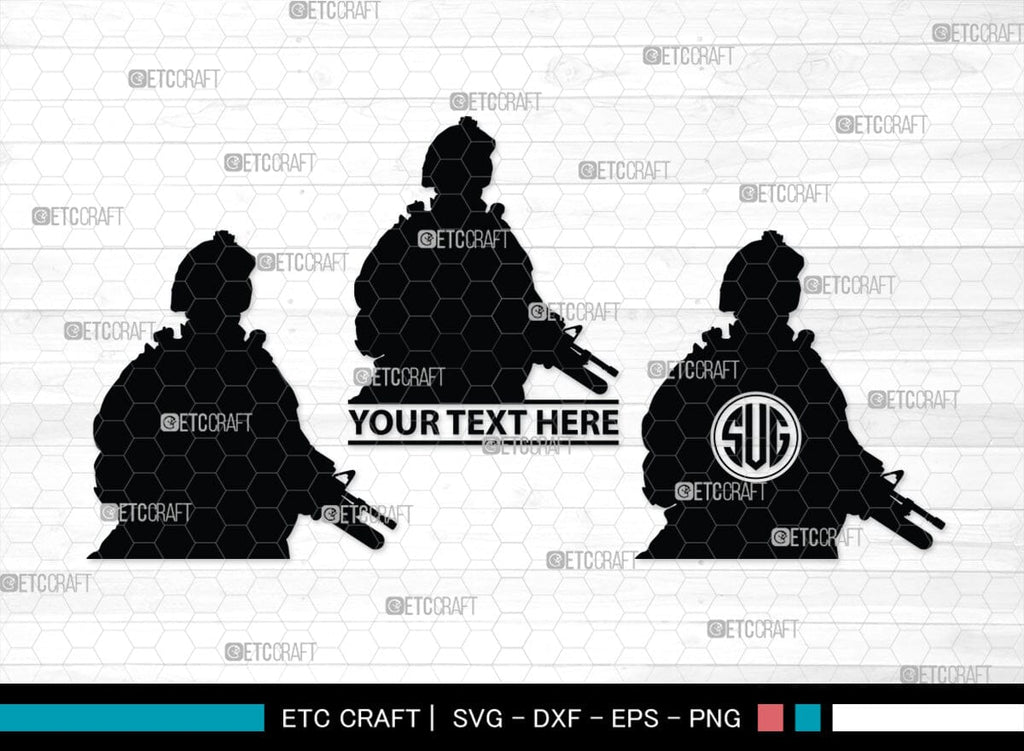 Soldiers Monogram, Soldiers Silhouette, Soldiers SVG, Military Svg ...