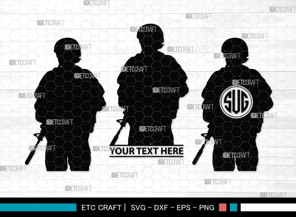 Soldiers Monogram, Soldiers Silhouette, Soldiers SVG, Military Svg ...