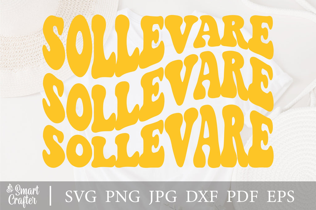 Sollevare svg, wavy style svg, EPS PNG Cricut Instant Download - So Fontsy