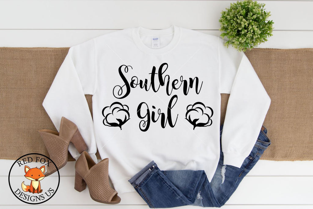 Southern Girl Svg, Farmhouse Style, Rustic Style Cut File - So Fontsy