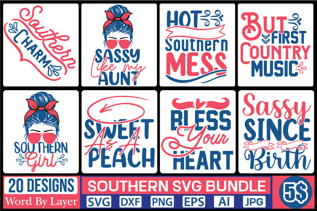 Southern Svg Bundle SVG Cut File - So Fontsy