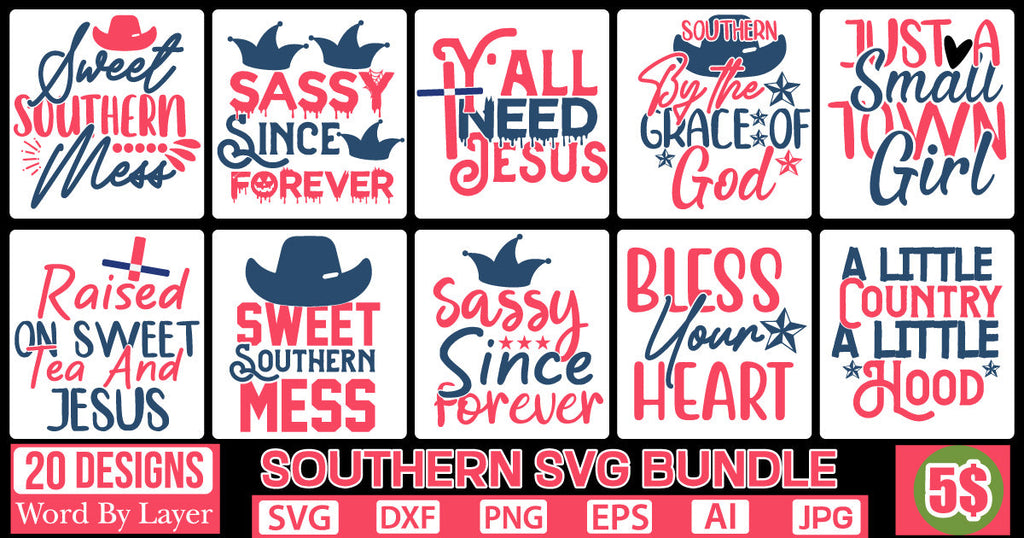 Southern Svg Bundle - So Fontsy