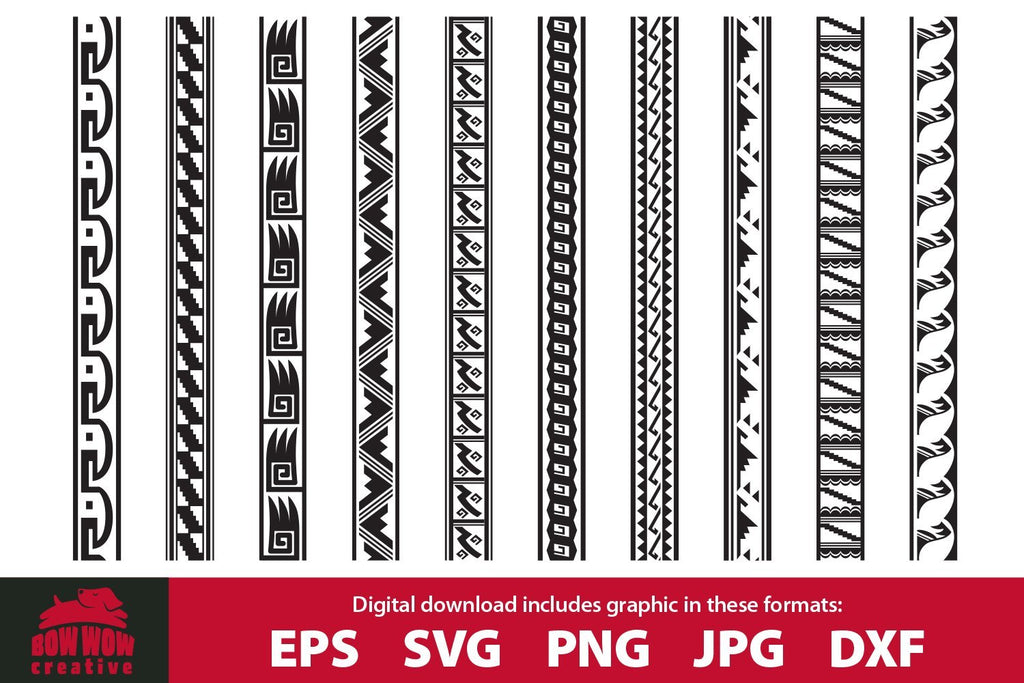 Southwestern Native American Pattern Borders SVG Cutting File & Clipart ...