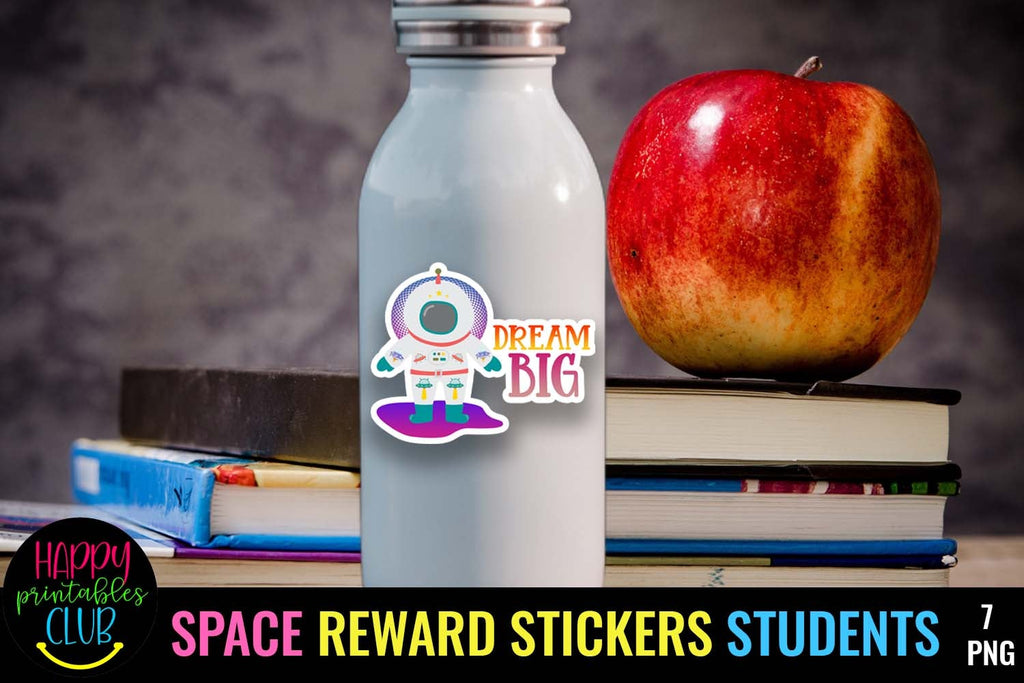 Space Reward Stickers for Students - Digital Reward Stickers - So Fontsy
