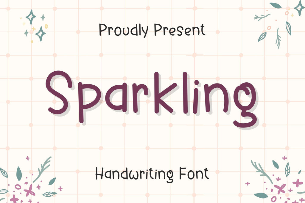 Sparkling Handwriting Font - So Fontsy