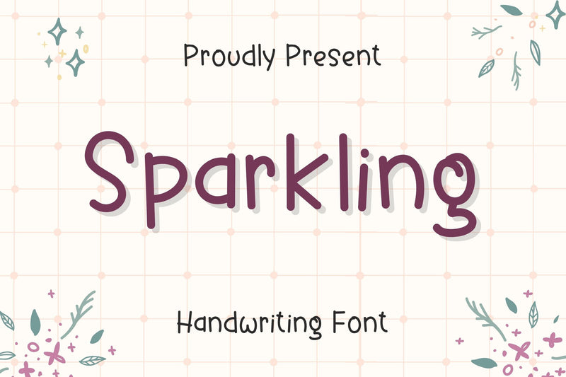 Sparkling Handwriting Font - So Fontsy