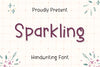 Sparkling Handwriting Font - So Fontsy