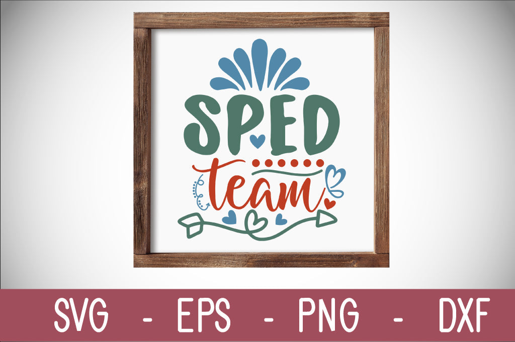 sped team SVG cut file - So Fontsy
