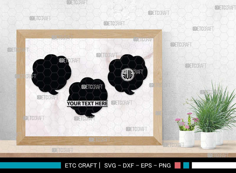 Speech Bubbles Monogram, Speech Bubbles Silhouette, Speech Bubbles SVG ...