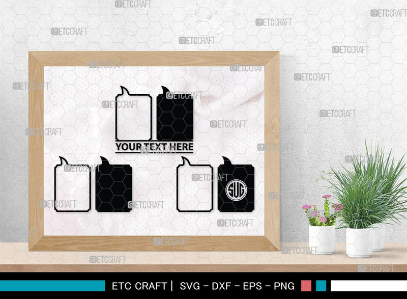 Speech Bubbles Monogram, Speech Bubbles Silhouette, Speech Bubbles SVG ...