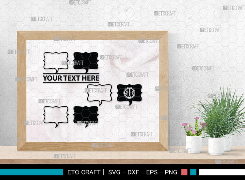 Speech Bubbles Monogram, Speech Bubbles Silhouette, Speech Bubbles SVG ...