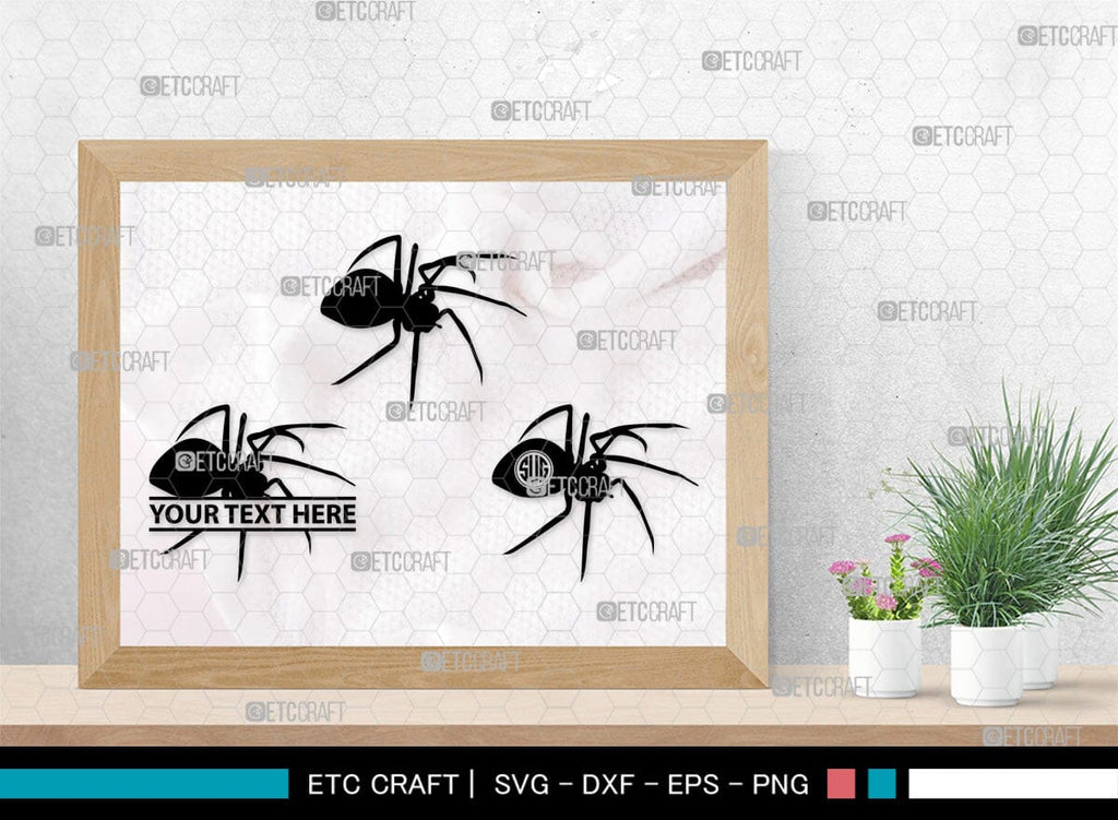 Spider Monogram, Spider Silhouette, Spider SVG, Arachnid Svg, Spider ...