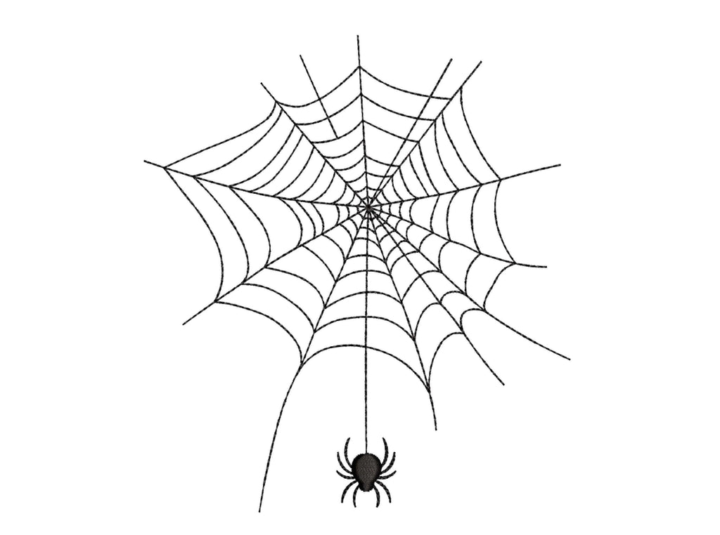 Spider Web Embroidery Design, Halloween Embroidery File, 5 sizes, Inst ...