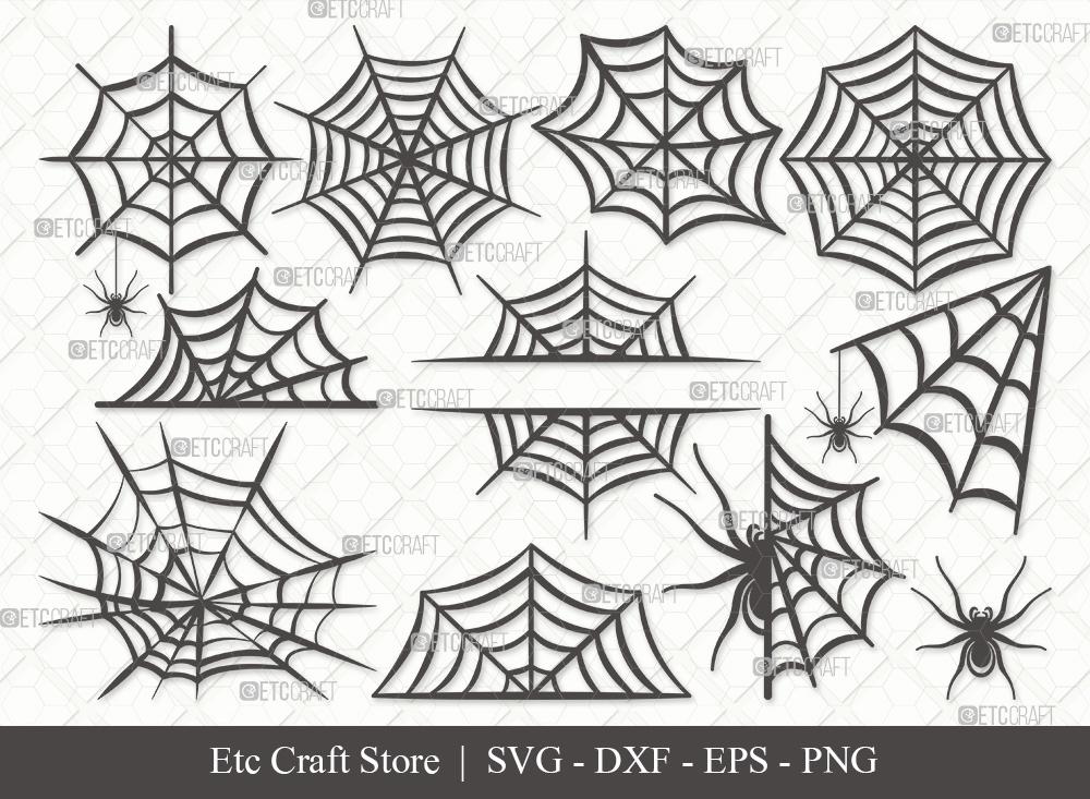 Spider Web SVG Cut File | Spider Svg | Cobweb Svg | Halloween Spider ...