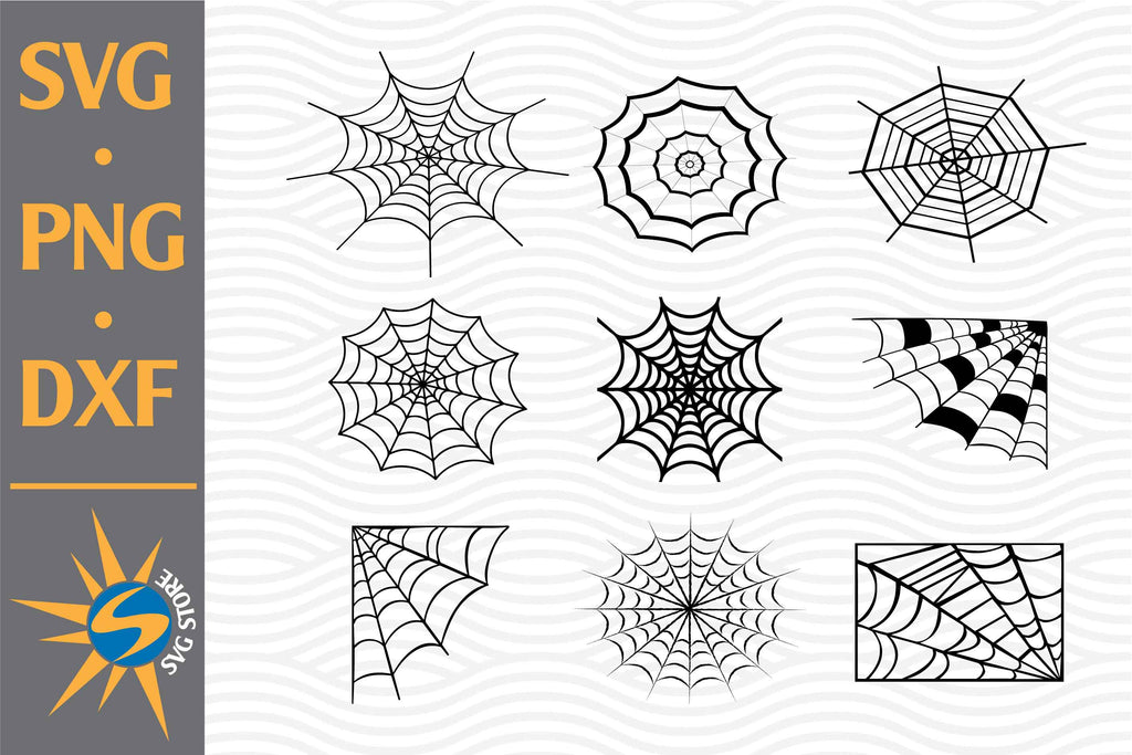 Spider Web SVG, PNG, DXF Digital Files Include - So Fontsy
