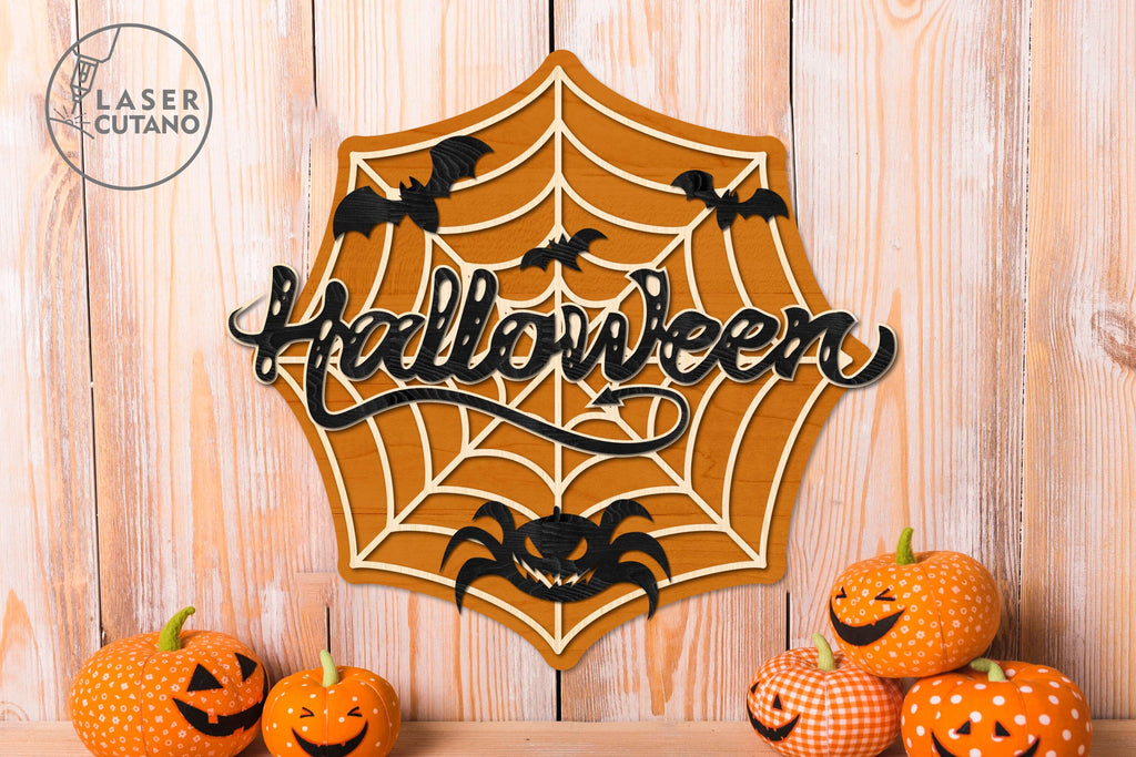 Spiderweb Halloween Decor Cut Files for Laser Cut Wood or Cricut, Paper ...