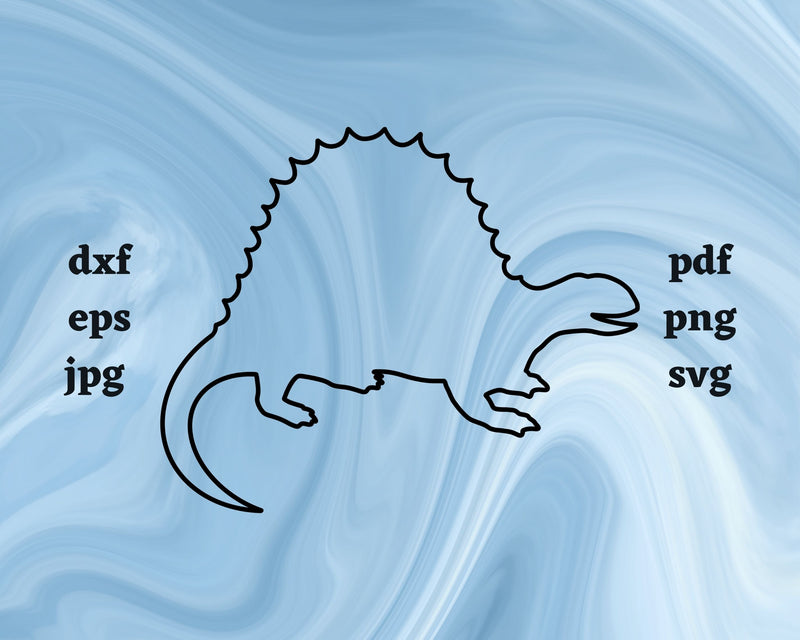 Spinosaurus Outline SVG Cut File - So Fontsy