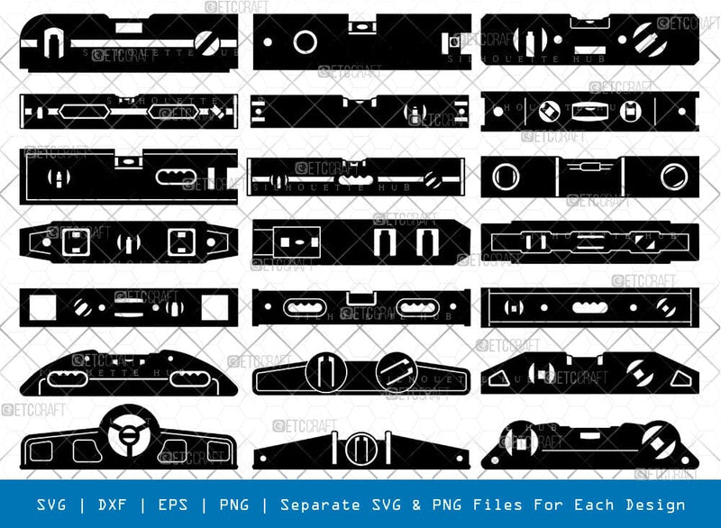 Spirit Level Silhouette, Bubble Level SVG, Plumb Tool Svg, Digital ...