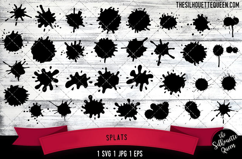 Splats SVG File, SVG Bundle File-Cut File-Vector Clip Art for ...