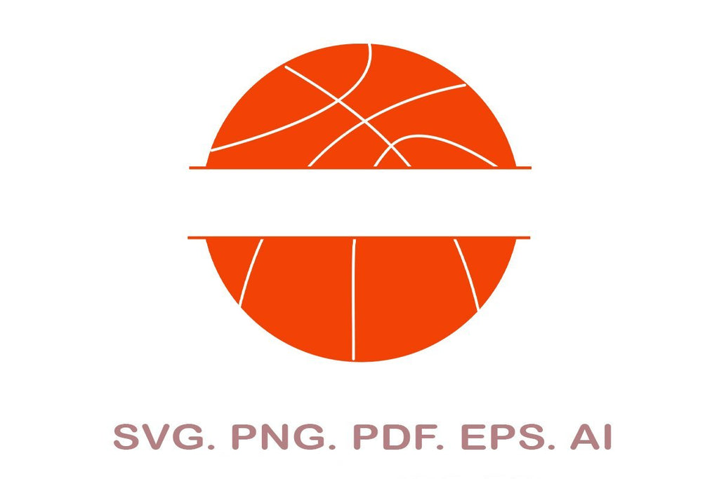 Split Basketball SVG, Basketball SVG - So Fontsy