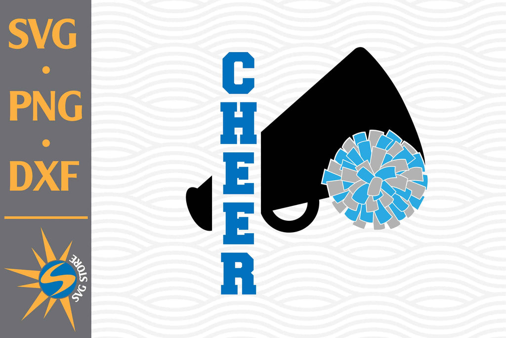 Split Cheer Pom Pom SVG, PNG, DXF Digital Files Include - So Fontsy