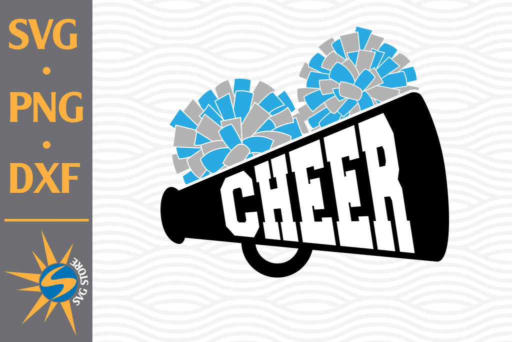 Split Cheer Pom Pom SVG, PNG, DXF Digital Files Include - So Fontsy