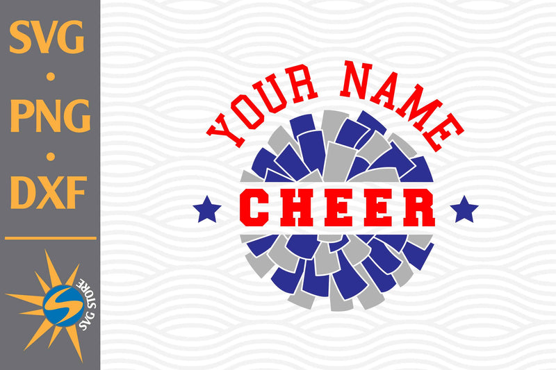 Split Cheer Pom Pom SVG, PNG, DXF Digital Files Include - So Fontsy