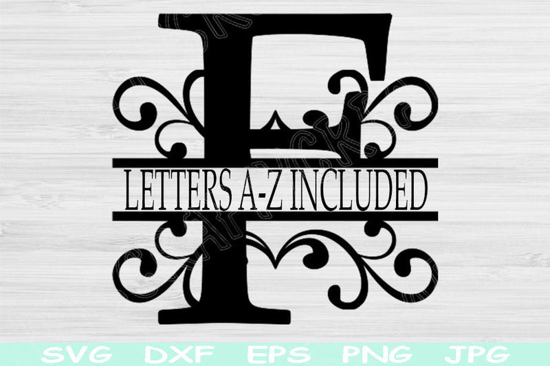 Split Font Svg, Split Letter Svg, Dxf, Eps, Png Instant Digital ...
