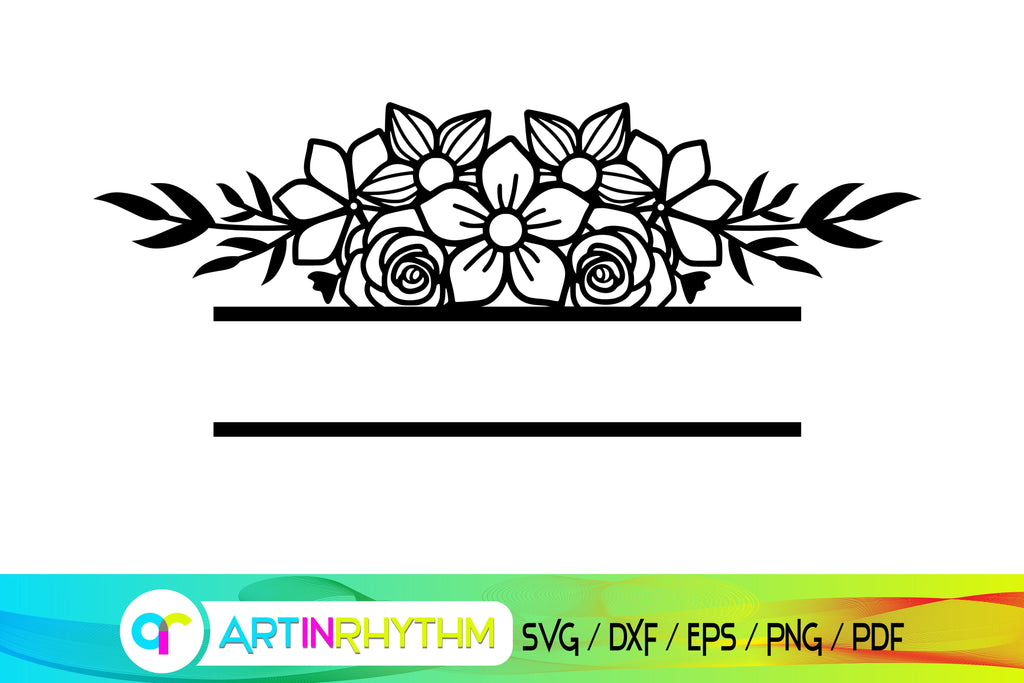 split frame monogram svg, mailbox svg - So Fontsy