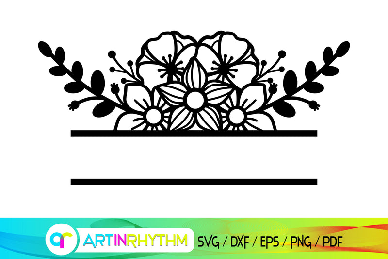 split frame monogram svg, mailbox svg - So Fontsy