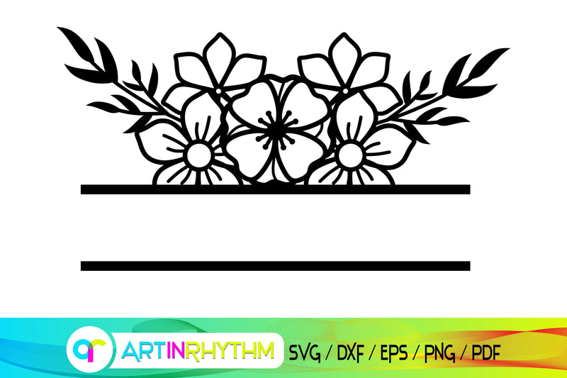 split frame monogram svg, mailbox svg - So Fontsy