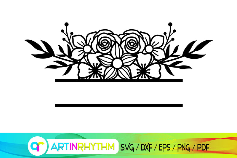 split frame monogram svg, mailbox svg - So Fontsy