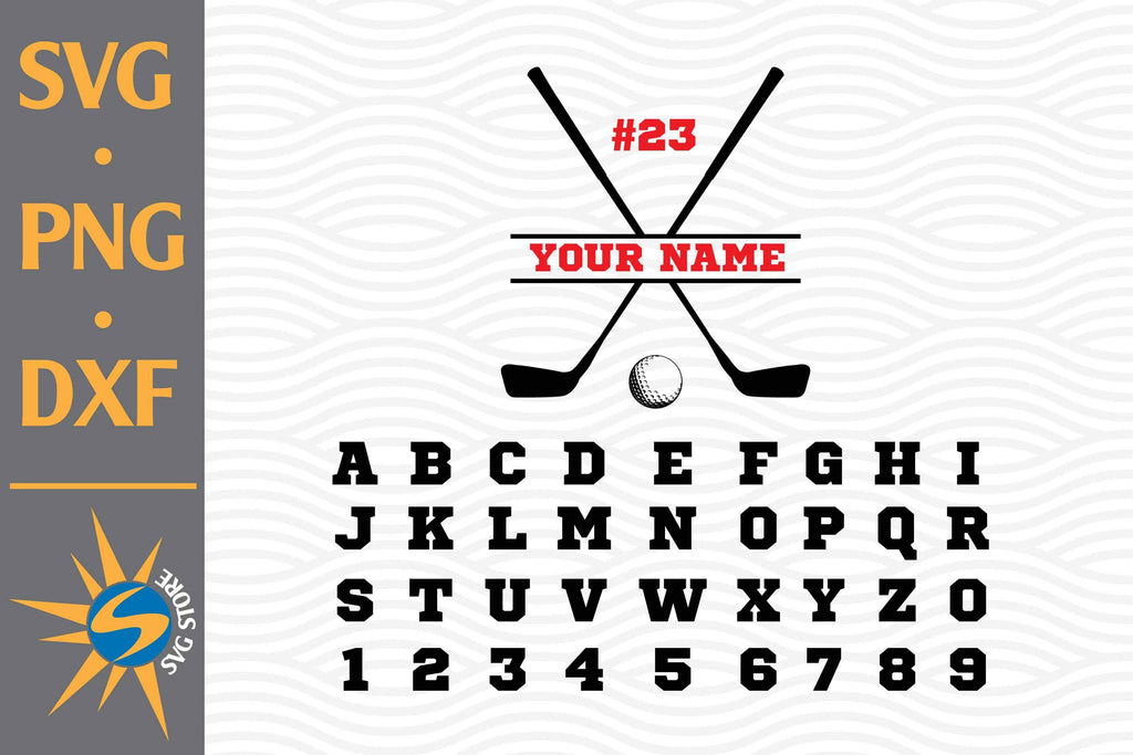 Split Golf Custom Name SVG, PNG, DXF Digital Files Include - So Fontsy