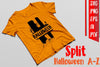 Split Halloween A-Z svg eps ai png - So Fontsy