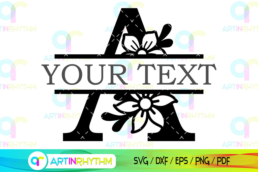 Split letter A monogram, Alphabet svg - So Fontsy